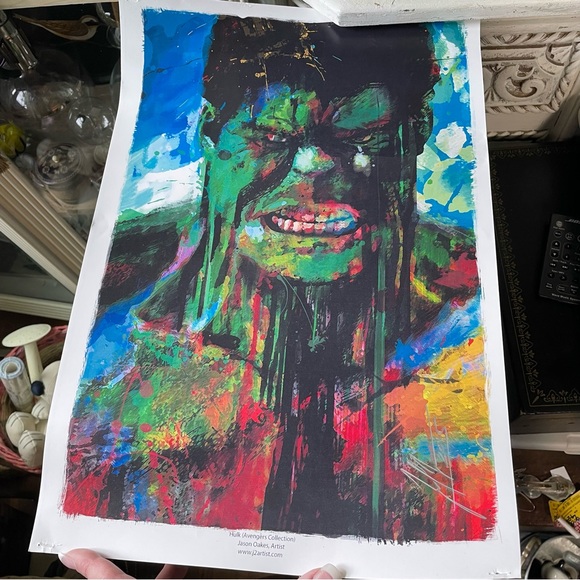 jason oakes | Art | Hulk Avengers Jason Oakes Signed Art Print 3x19 ...